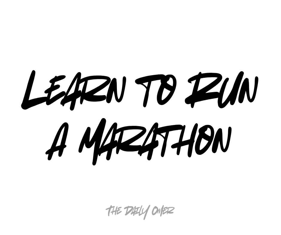 Learn to Run a Marathon – Omer Redden
